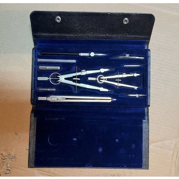 Art | Precision Drafting Compass Set In Blue Case | Poshmark
